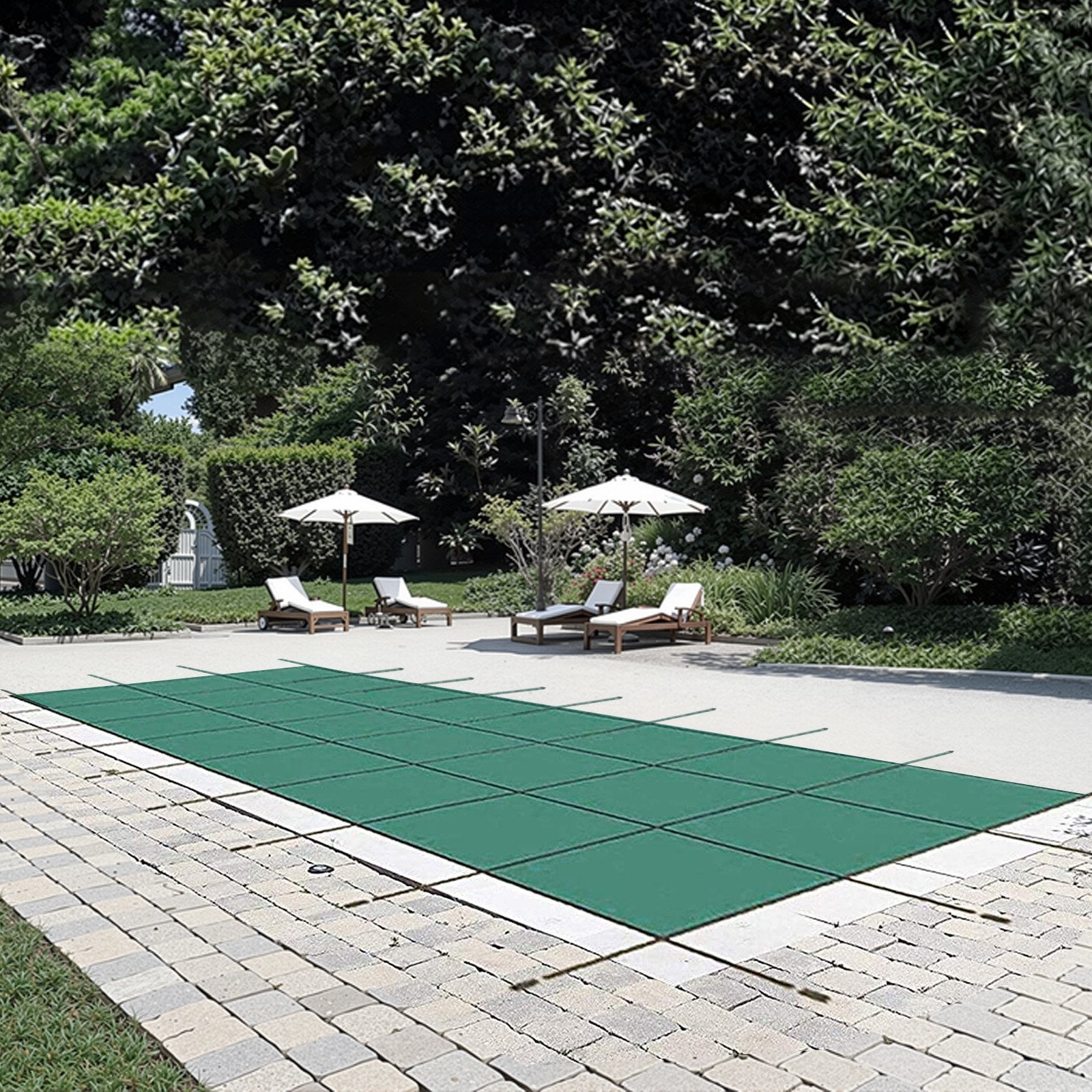 VEVOR Pool Safety Cover Fits 16x40ft Rectangle Inground Pools, Safety ...